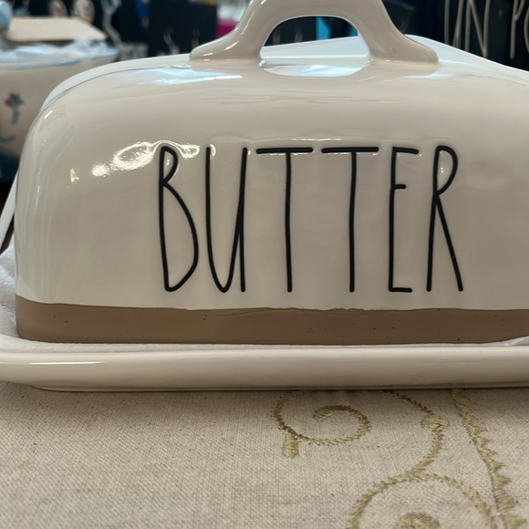 Rae Dunn | Accents | Rae Dunn Butter Dish With Tray Bn With Holding ...